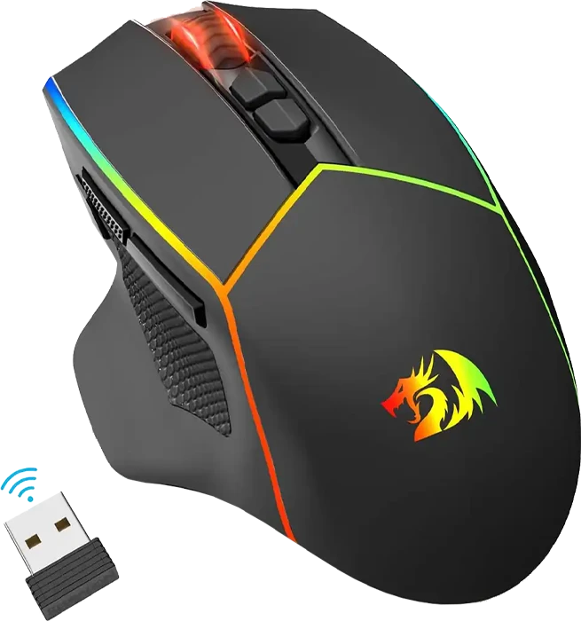 موس بی سیم گیمینگ Redragon مدل AXE M814 PRO RGB