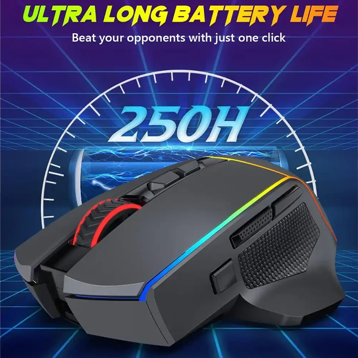 موس بی سیم گیمینگ Redragon مدل AXE M814 PRO RGB